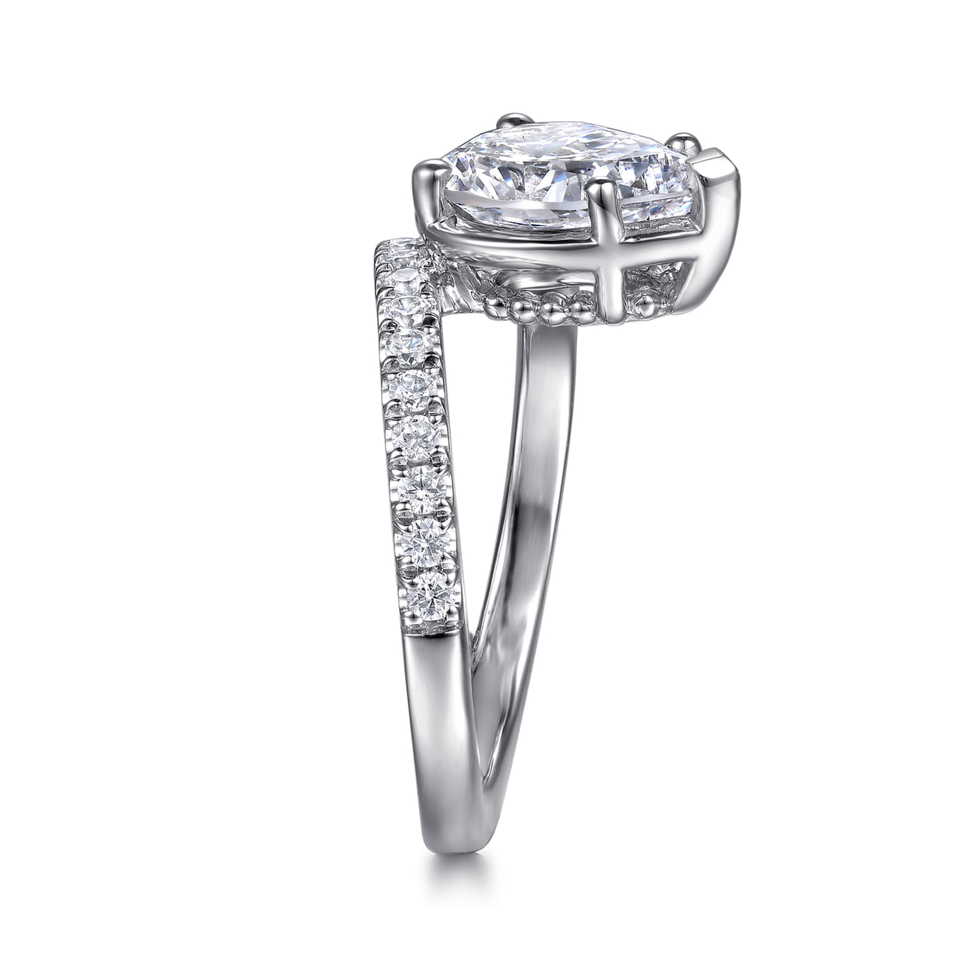 Bezel Prong Pear Shape Wrap Engagement Ring Setting – Murphy Jewelers